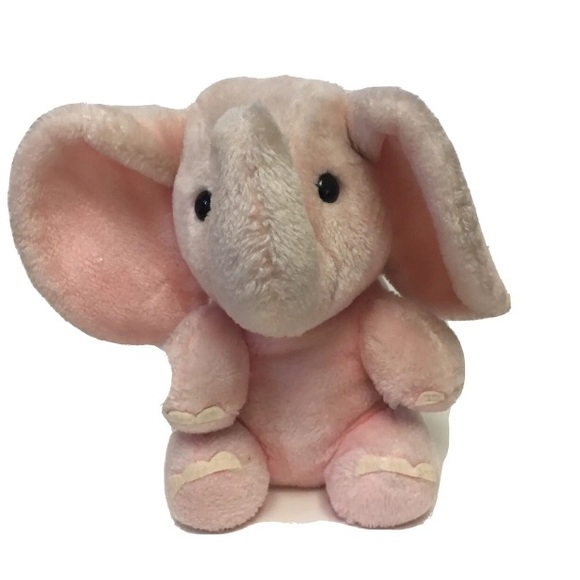 dakin | Toys | Vintage Dakin 982 Pink Elephant 1 Sitting Plush Stuffed ...